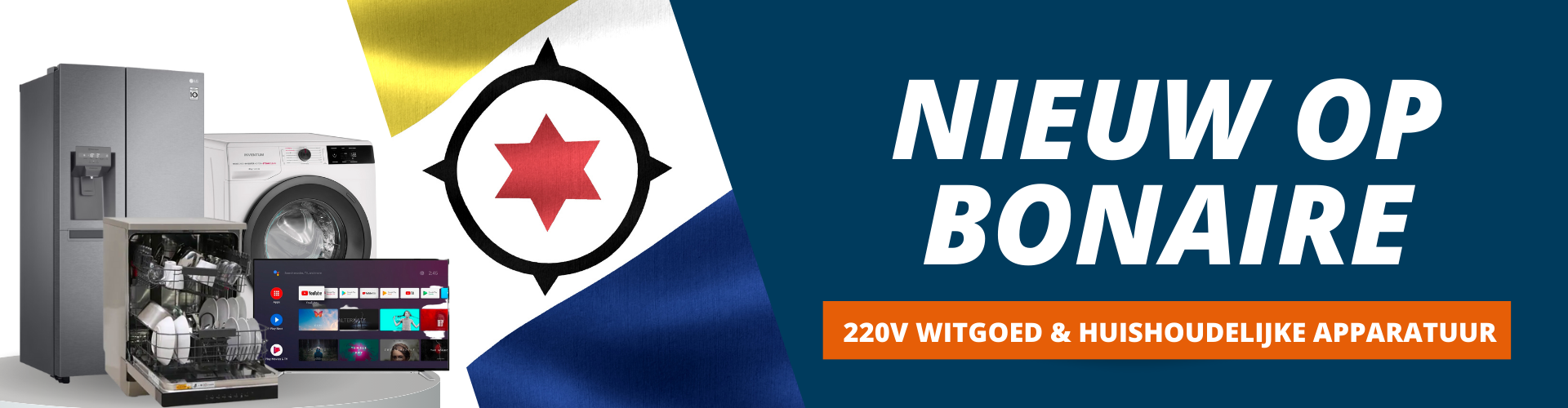 BonBlue | Al jouw 220v/50Hz witgoed in Bonaire